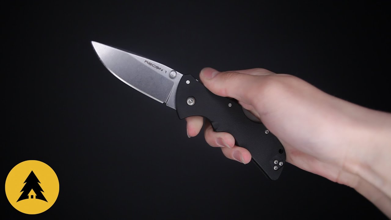 Складной нож Cold Steel Mini Recon 1 Spear Point - YouTube