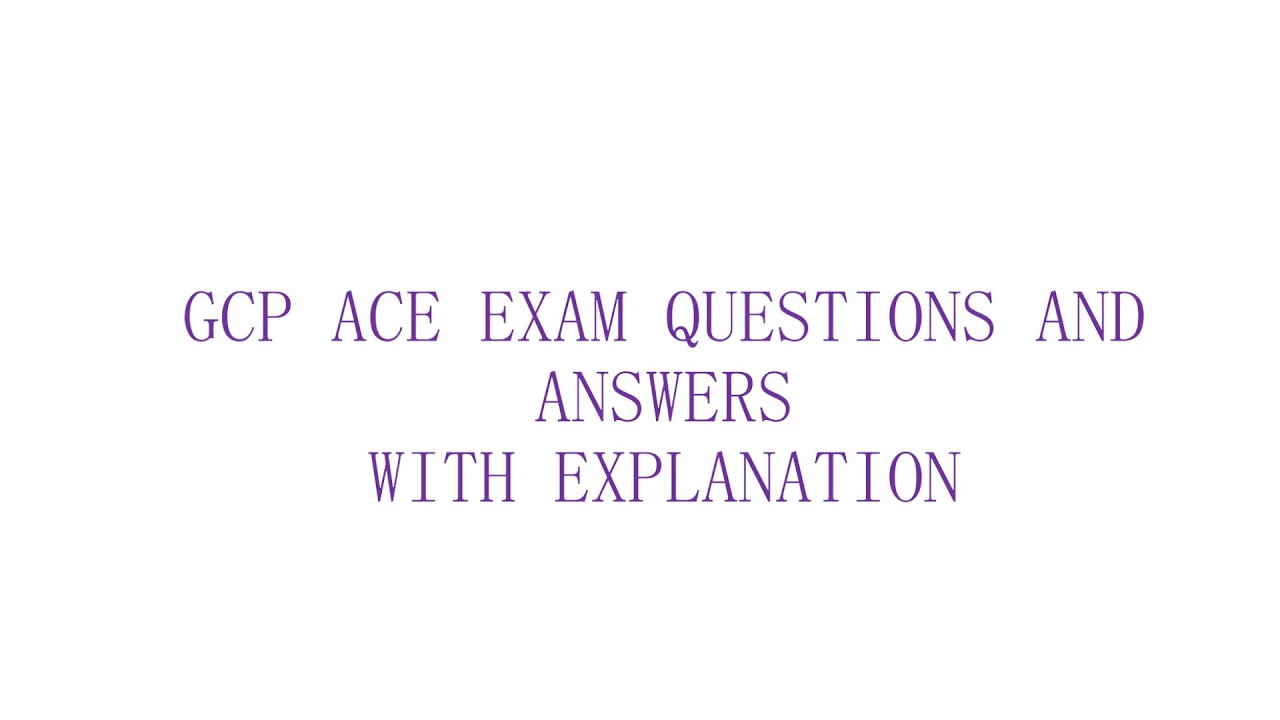 GCP EXAM questions - YouTube