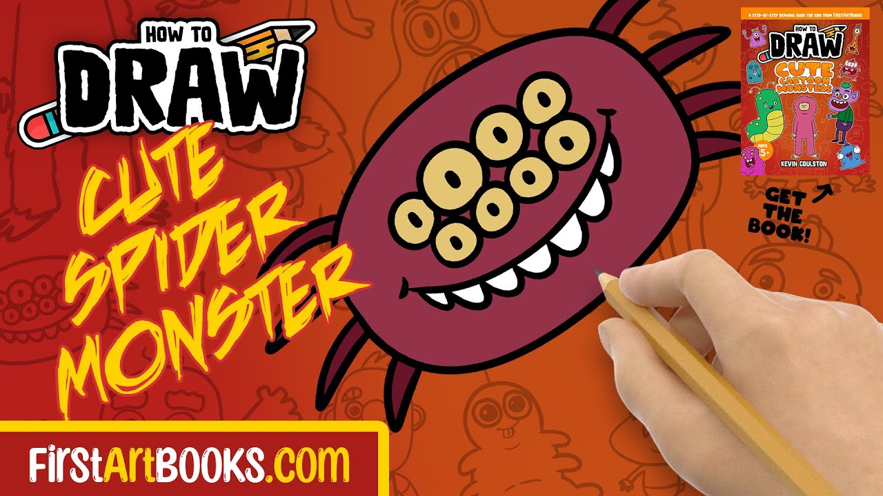 How To Draw A Cute Spider Monster 🕸️ Step-by-Step Drawing | Easy ...