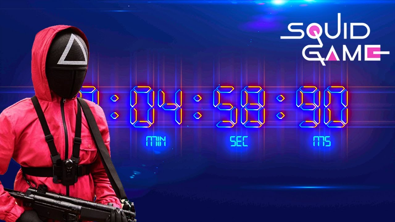 SQUID GAME STYLE DIGITAL COUNTDOWN TIMER CLOCK BLUE - Countdown Game ...