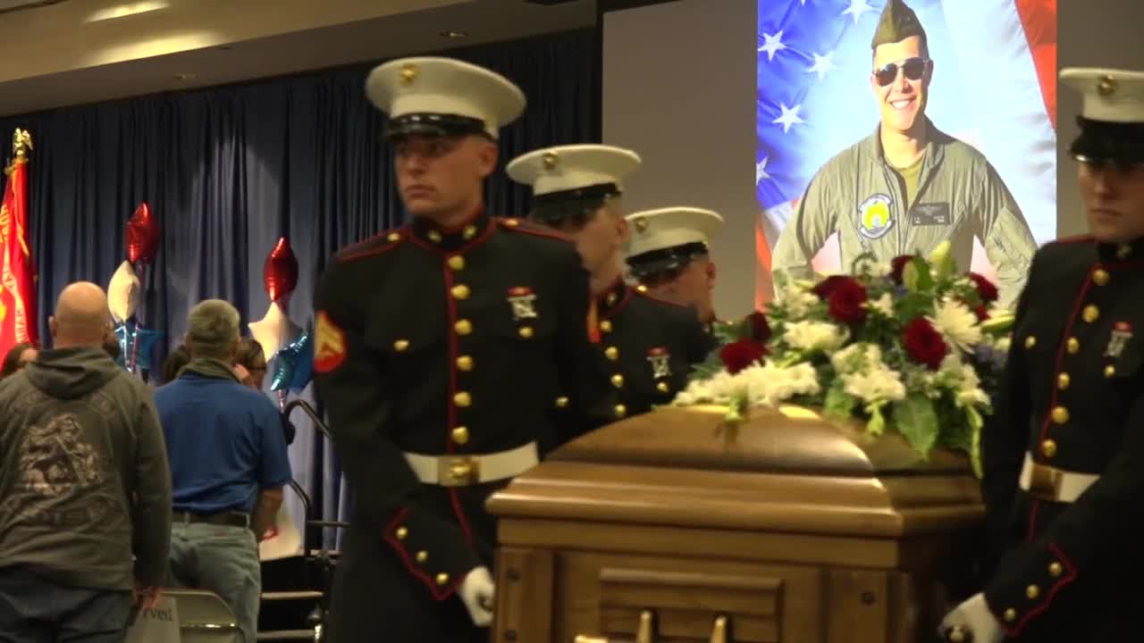 Family and friends hold memorial service for Benjamin Moulton - YouTube