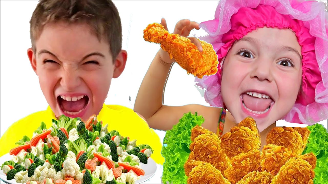 Nastya as Huge Baby Doll Pretend Play School & Learn to Eat Healthy ...