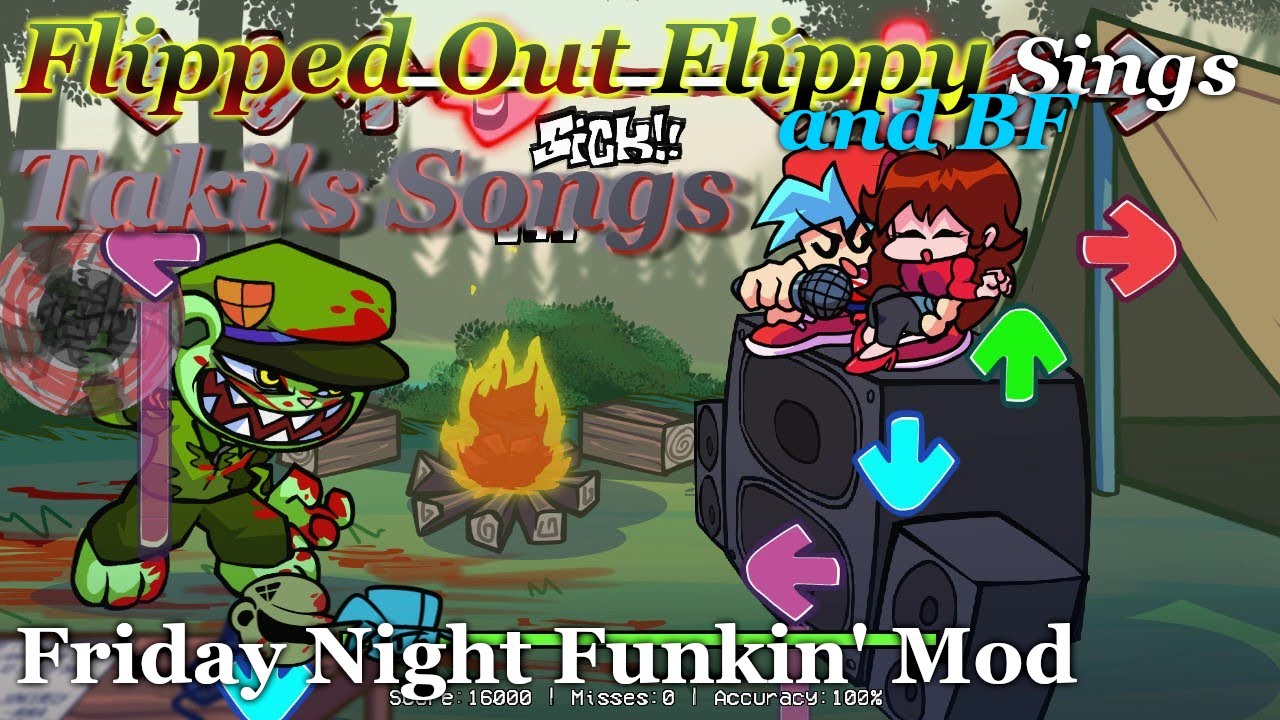 [Friday Night Funkin' Mod] Flipped Out Flippy and BF Sings Taki's Songs ...