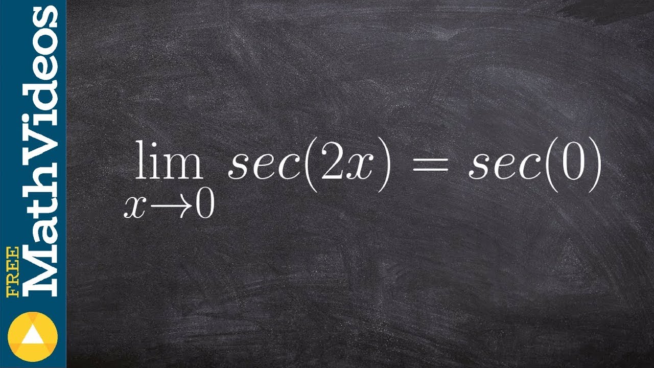How to evaluate a limit with secant - YouTube