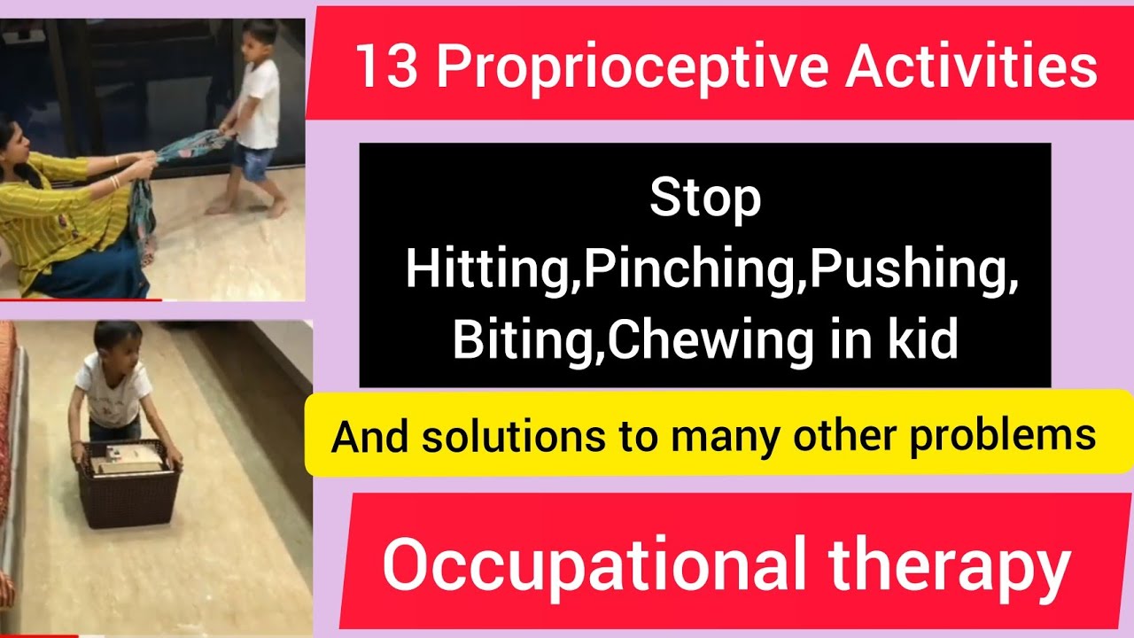 13 proprioceptive activities/ocupational therapy/stop hiting,pinching ...