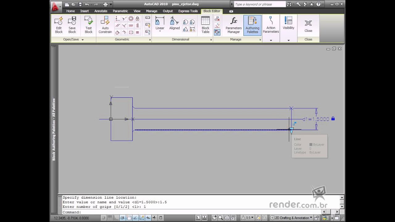 Practical example - Creating a pin ejector block in AutoCAD - M3A4 ...