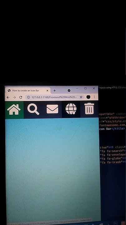 #1: How to Create ICON Bar Responsive using HTML CSS JavaScript | for full video goto my ...