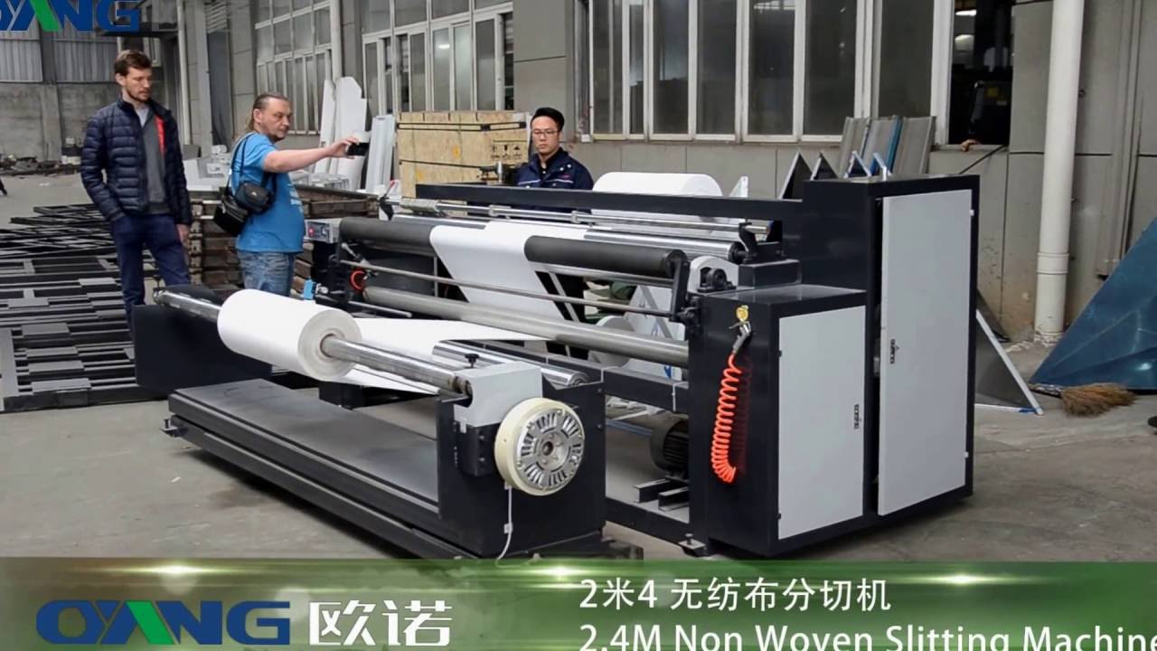 2.4m Non Woven Fabric Slitting Machine - YouTube