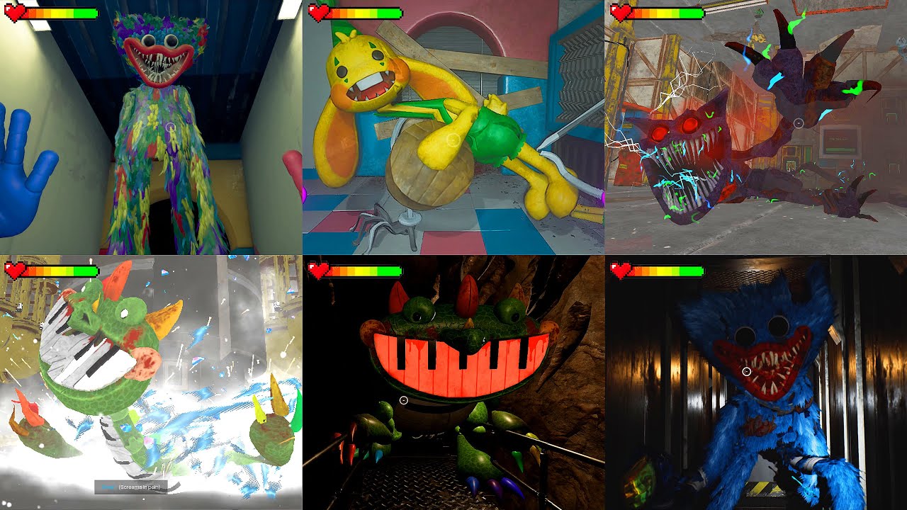 Poppy Playtime 1-6 All Chapters | Every Chase Gameplay Scene Showing ...