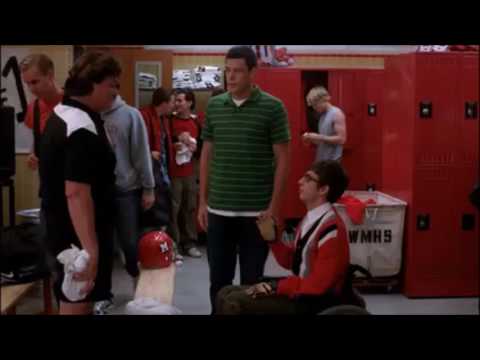 Glee - Coach Beiste kicks Finn off the football team - YouTube