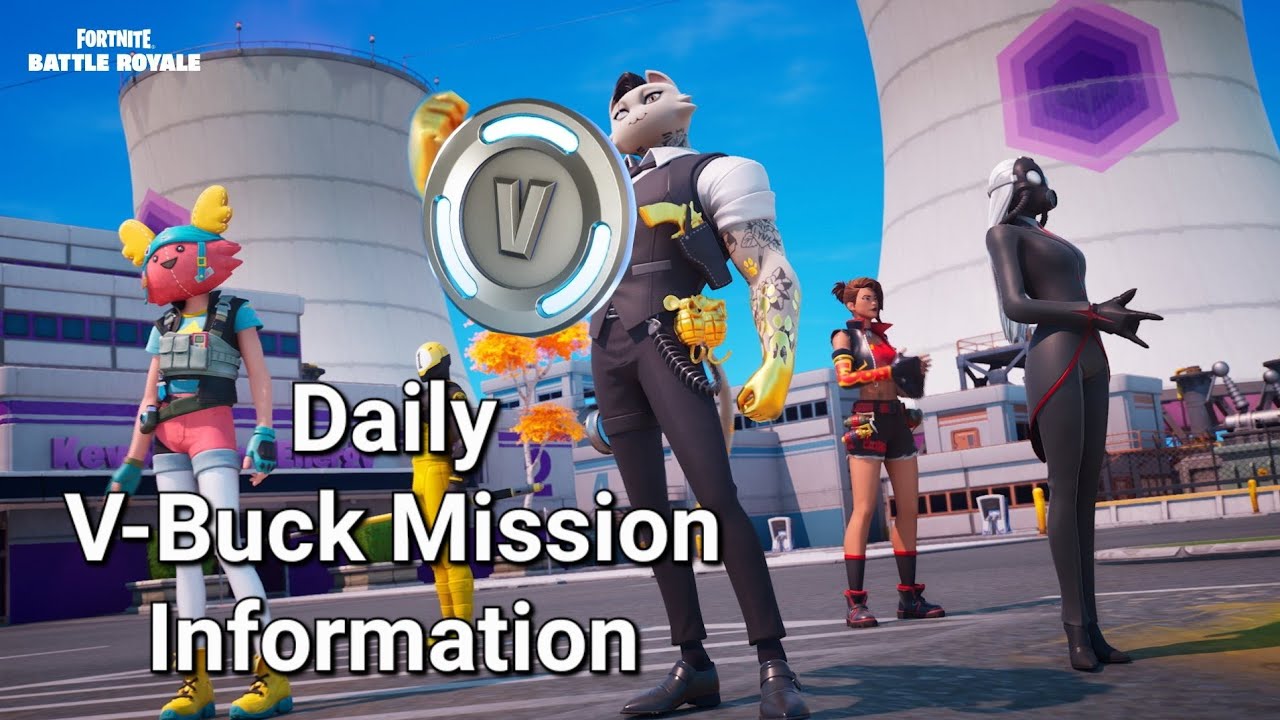 Daily V-Buck Mission Information - YouTube