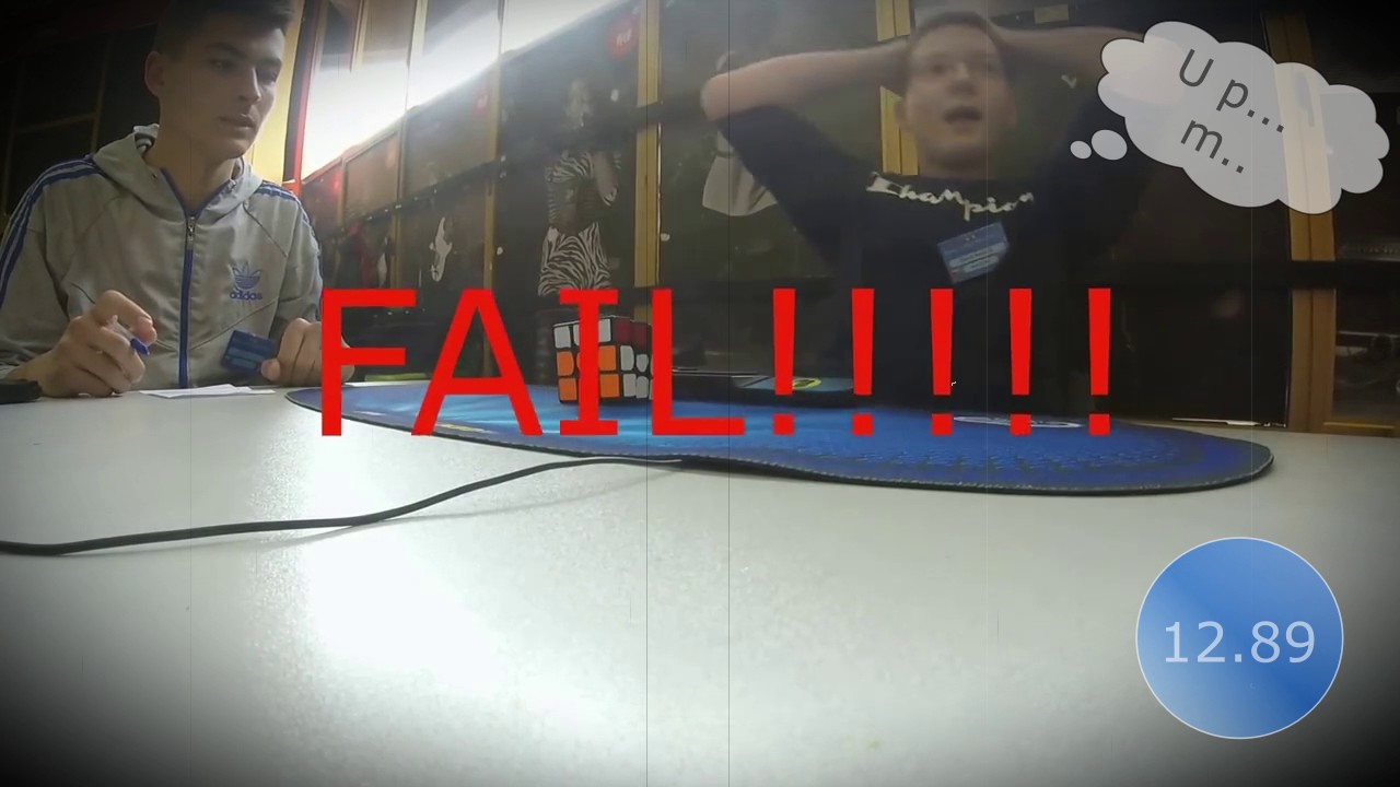 David Pantovic Rubiks Cube Fail - YouTube