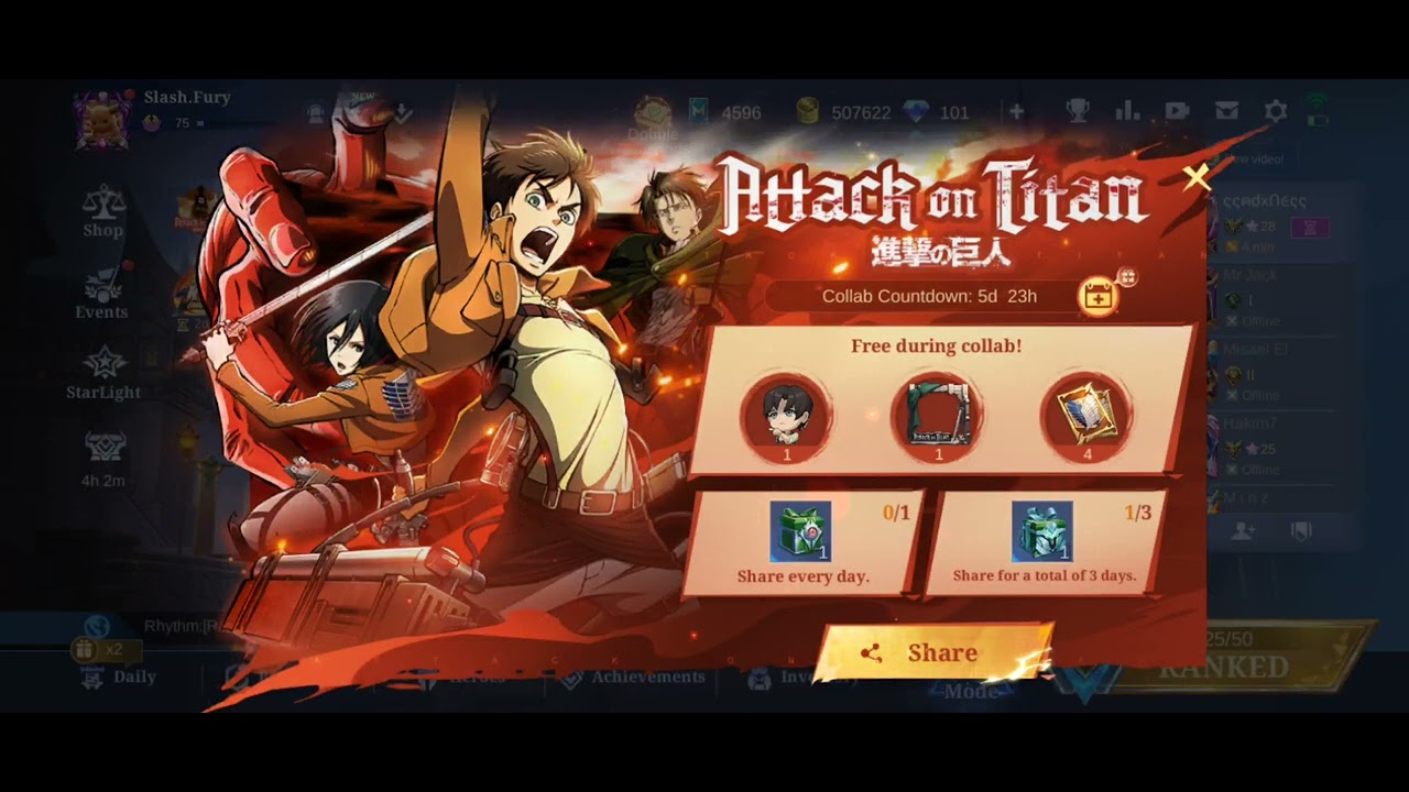 Mobile Legends Bang Bang OST - 'Attack on Titan x MLBB' Music ...