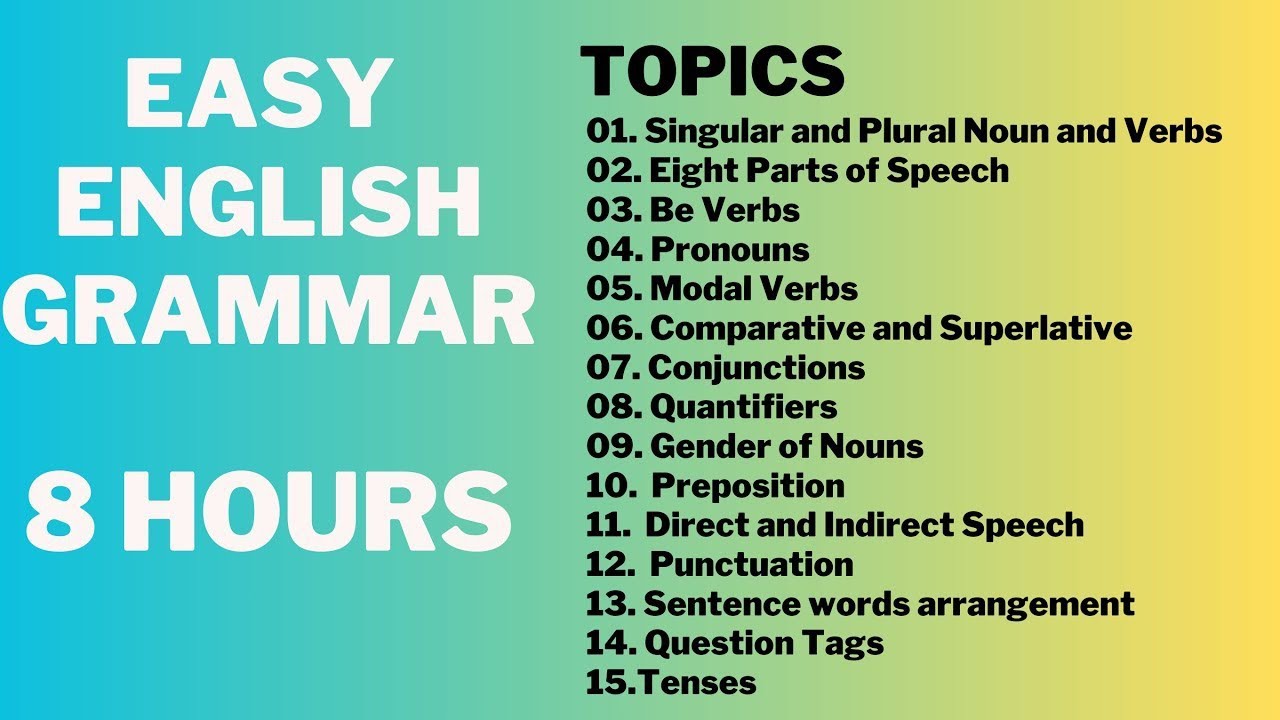 English Grammar Topic Revision - YouTube