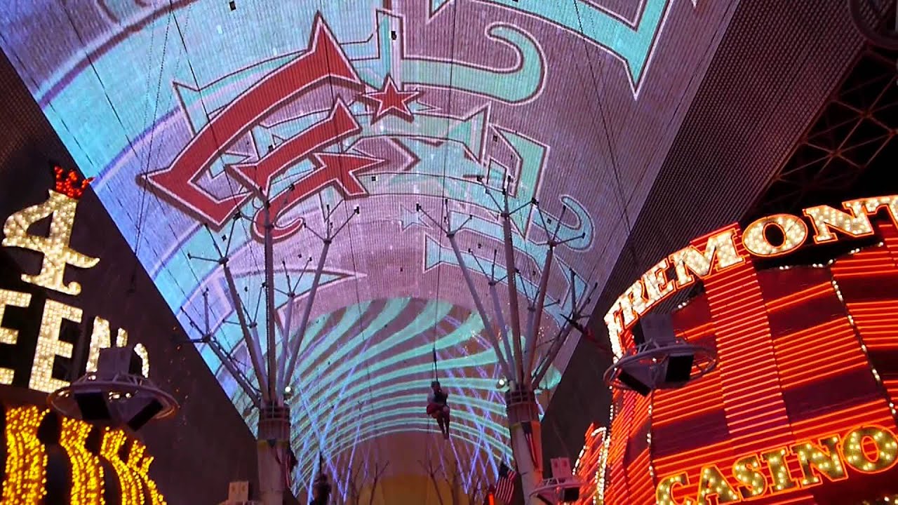 Zip-wire Above Fremont Street, Las Vegas - YouTube