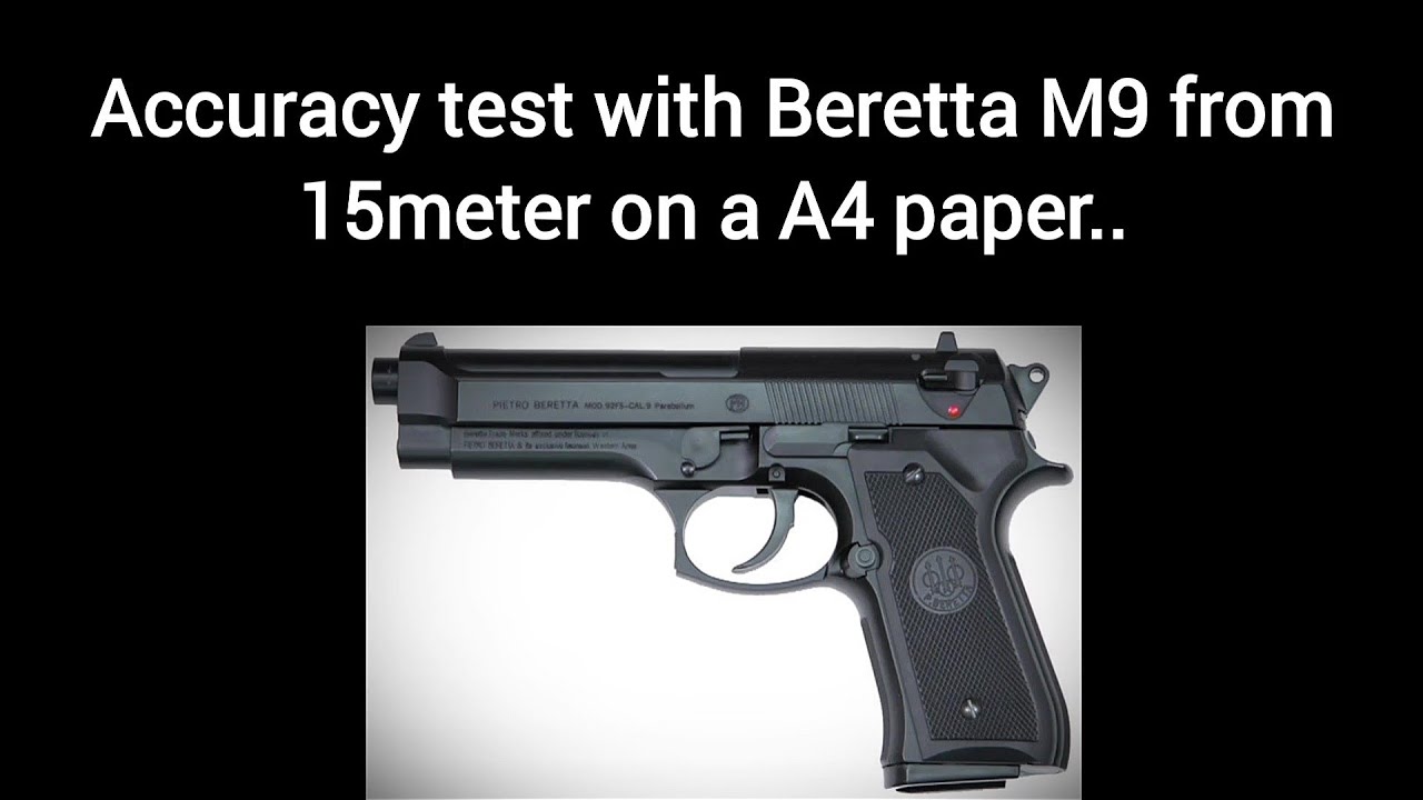 Umarex Beretta M92 FS Accuracy Test (A4 Paper / 15 meter) - YouTube
