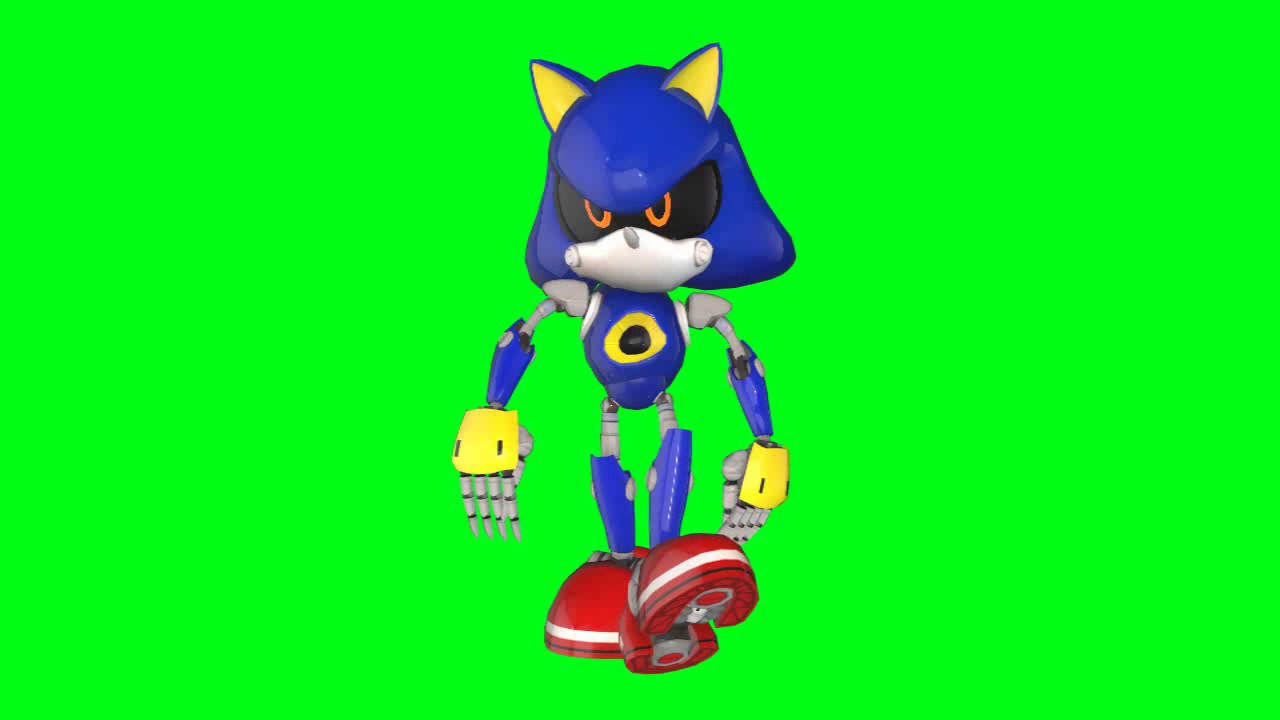 Metal Sonic walk animated front chroma - YouTube