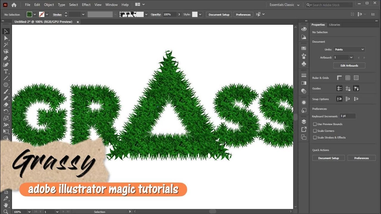 Grassy - Adobe Illusrator Magic Tutorials - YouTube