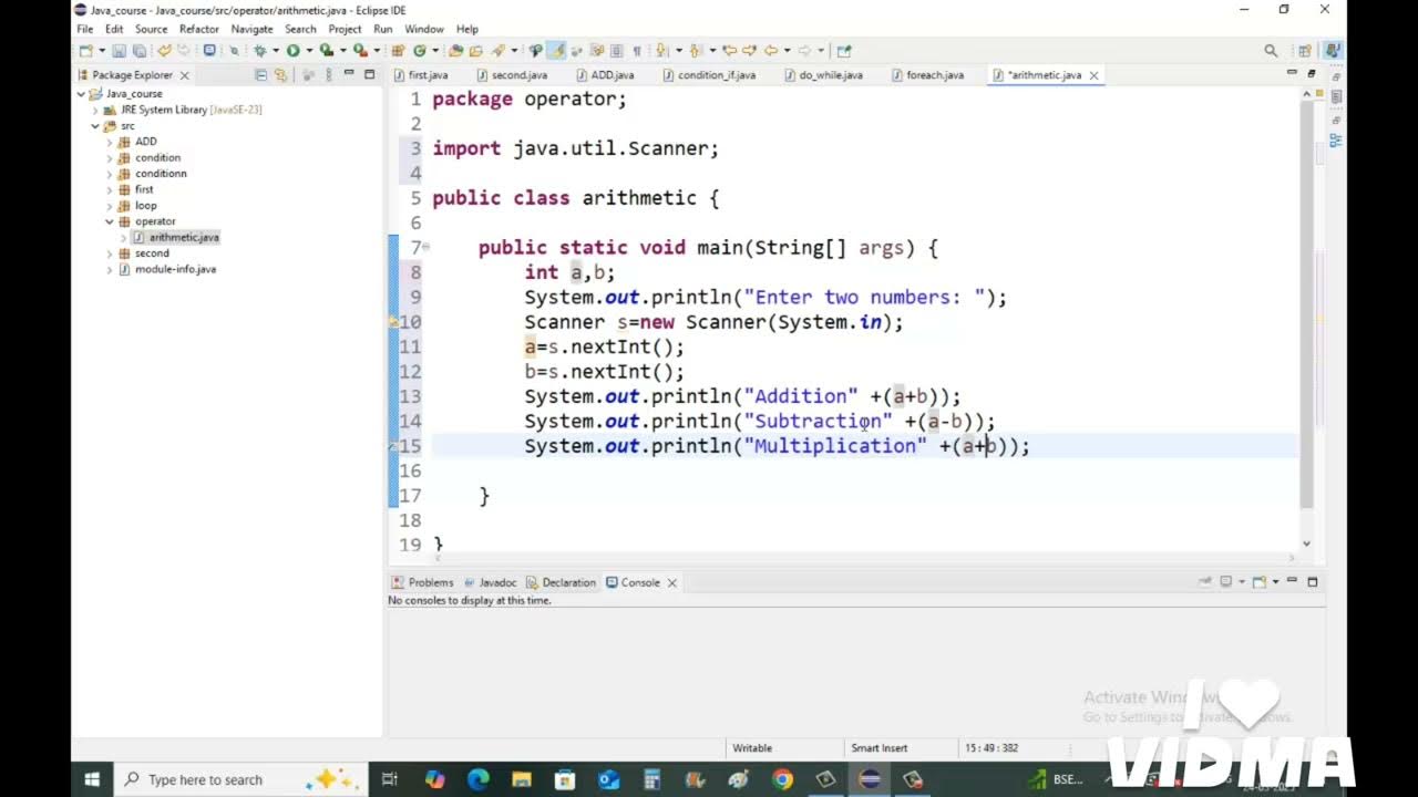 L11:-Java ARITHMETIC OPERATOR (Add+Sub+Multiplication+Division+Module)in Bengali - YouTube