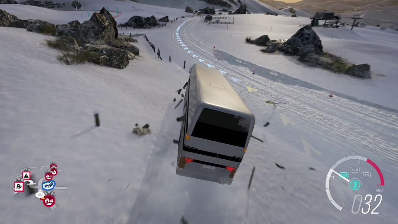 Forza Horizon 3 AI drives a Bus on Blizzard Mountain - YouTube