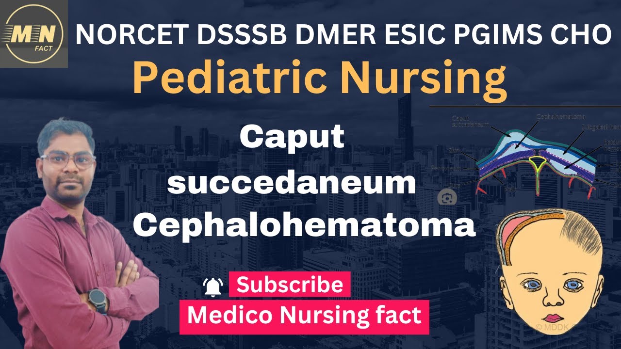 Pediatric Nursing Caput succedaneum ,cephalohematoma By Subhash sir ...