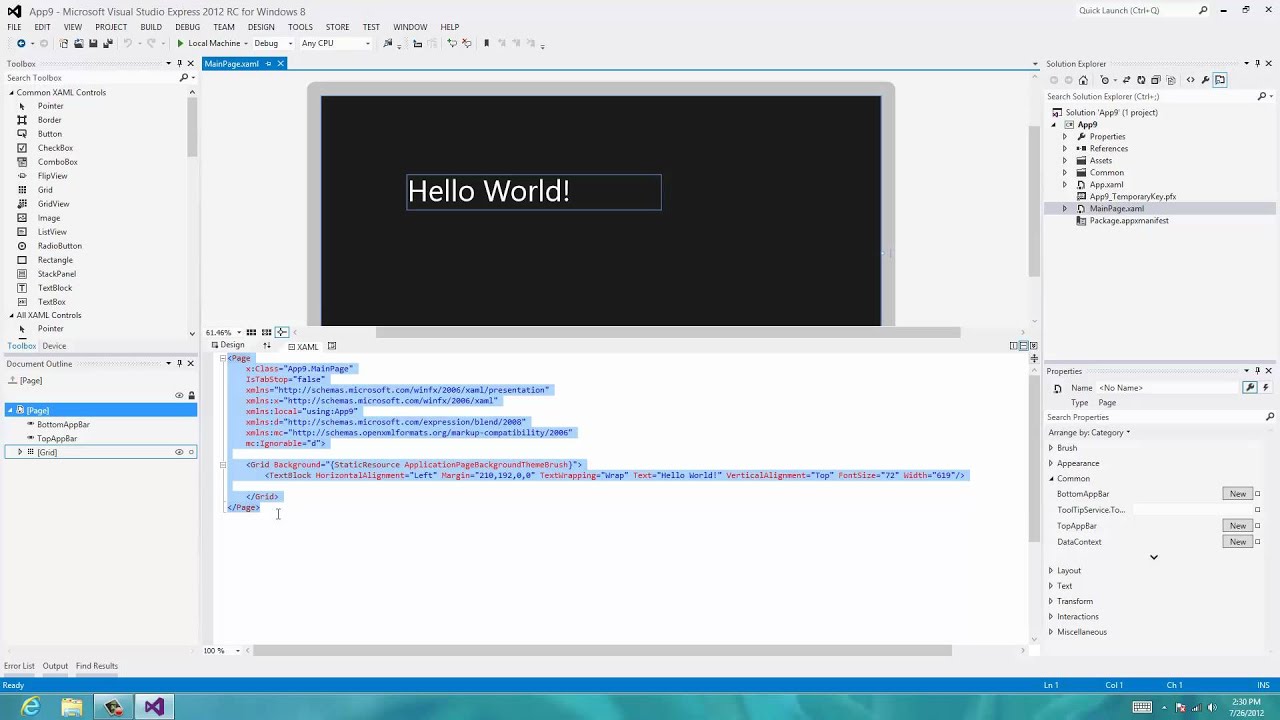 Tutorial 2: More XAML and C# Development for Windows 8 - YouTube