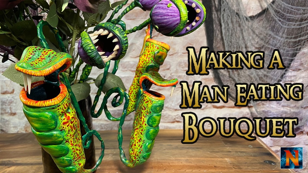 Making a Man Eating Plant Bouquet - YouTube