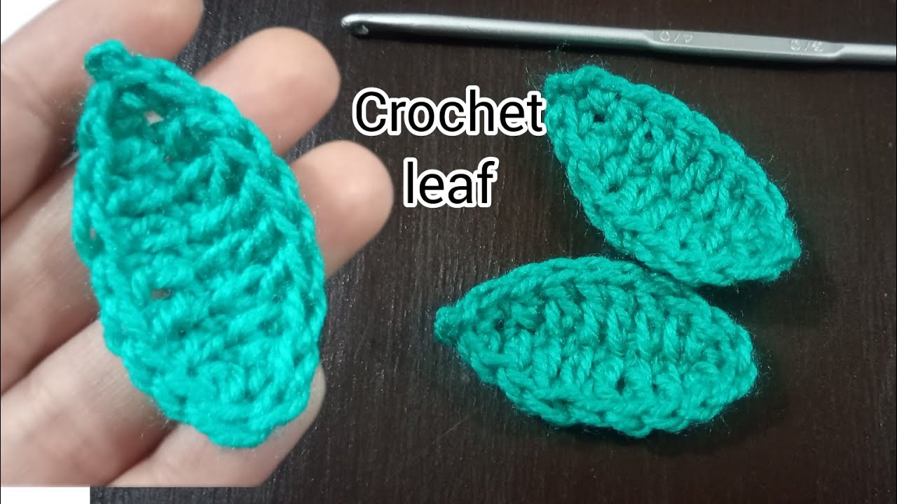 Very simple and easy crochet leaf tutorial_leaf tutorial #crochet#leaf ...