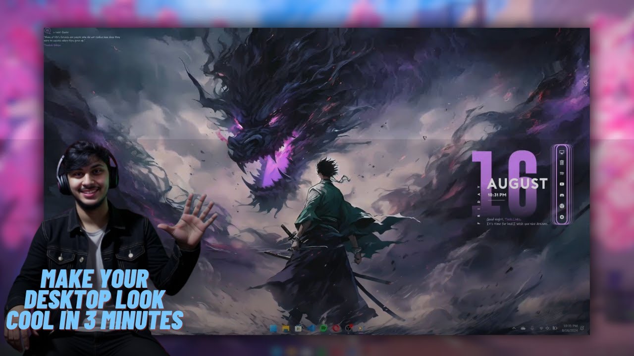 Make Your Desktop Look Cool In 3 Minutes - YouTube