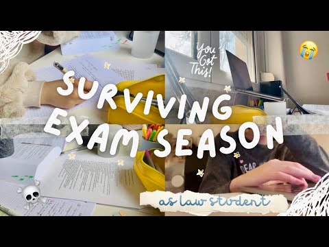 Surviving exam season ☠️ +8 hours study sessions, law student advice ...
