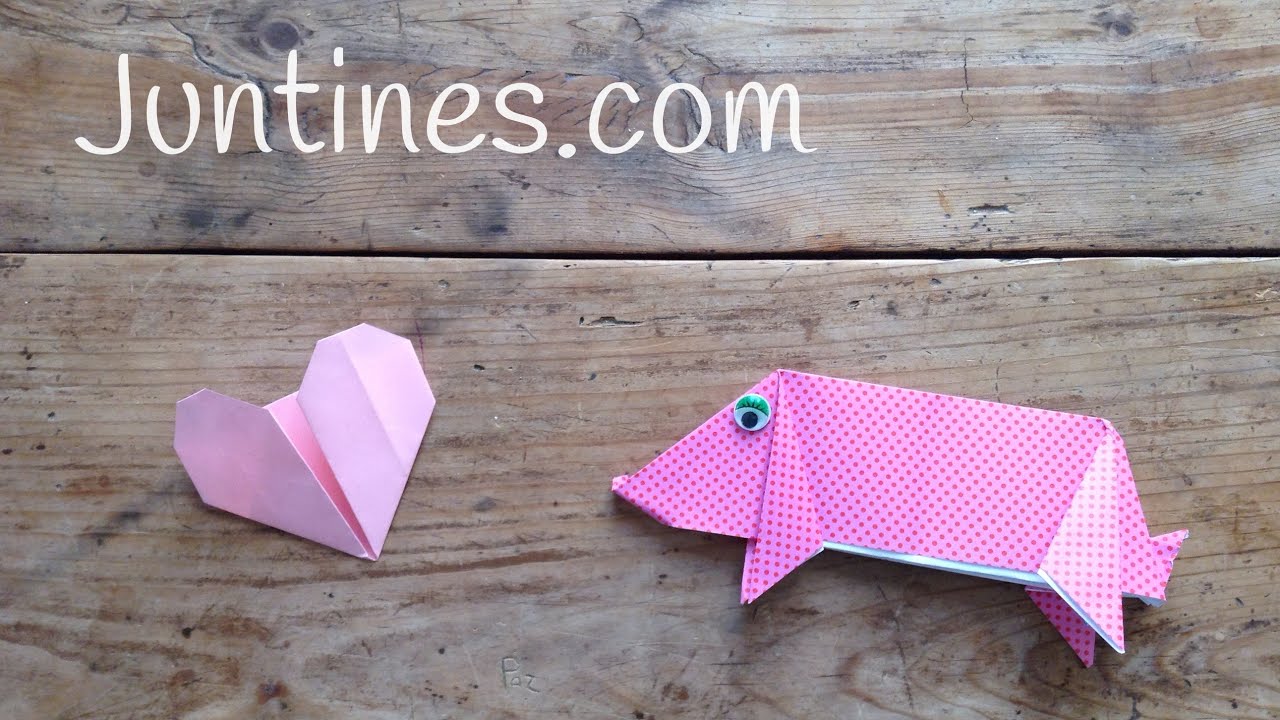 Animales de Origami: Cerdito fácil de hacer - YouTube