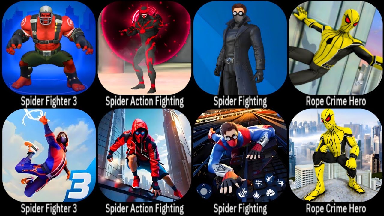 Top 4 Games - Spider Fighter 3, Spider Action Fighting, Spider Fighting ...