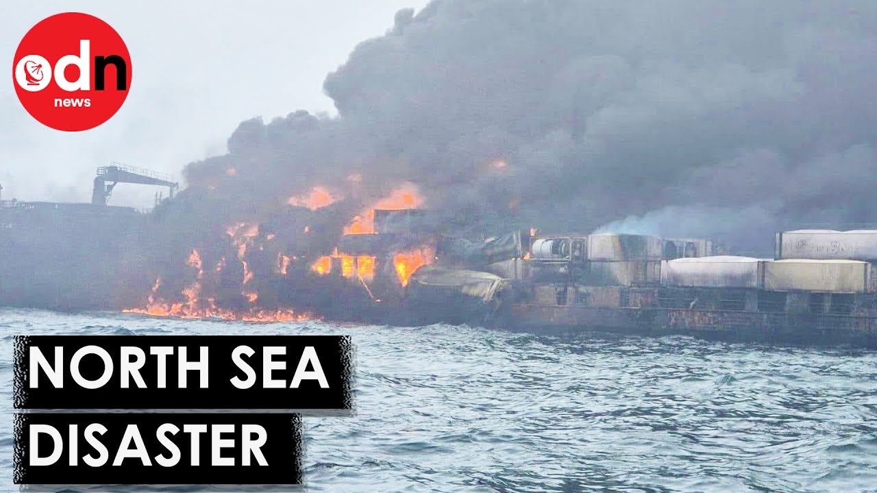 Shocking Footage Shows Aftermath of Oil Tanker And Cargo Ship Collision ...