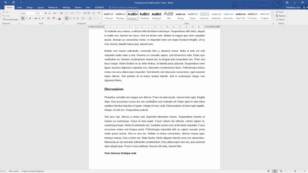 Applying styles in Microsoft Word for a Project, Report or an Article ...