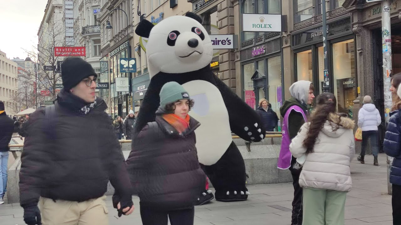 BUSY 🐼 PANDA BUSY PEOPLE at Vienna Center #panda #amazing #satisfying # ...