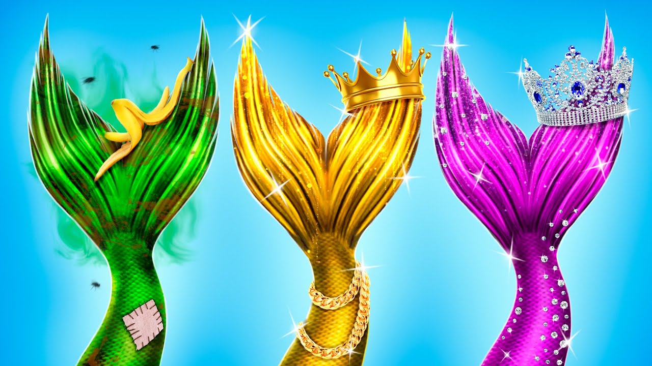 Rich VS Poor VS Giga Rich Mermaid || Nerd VS Popular Mermaid - YouTube