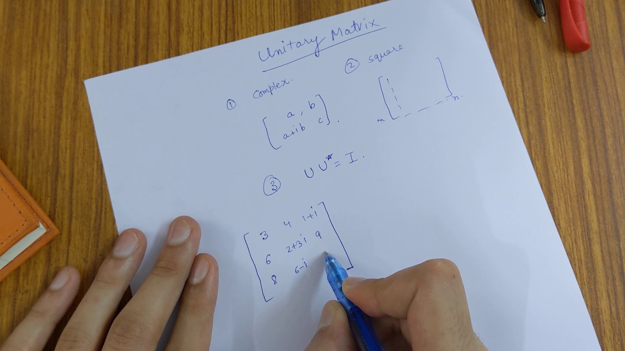 What is a unitary matrix - YouTube