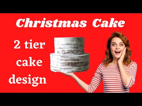 How to Make 2 tier Christmas Cake l 2 tier Cake decoration @quickbaker ...