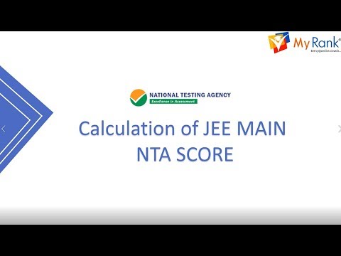 Calculation of NTA SCORE for JEE (Main) - 2019 [MyRank] - YouTube