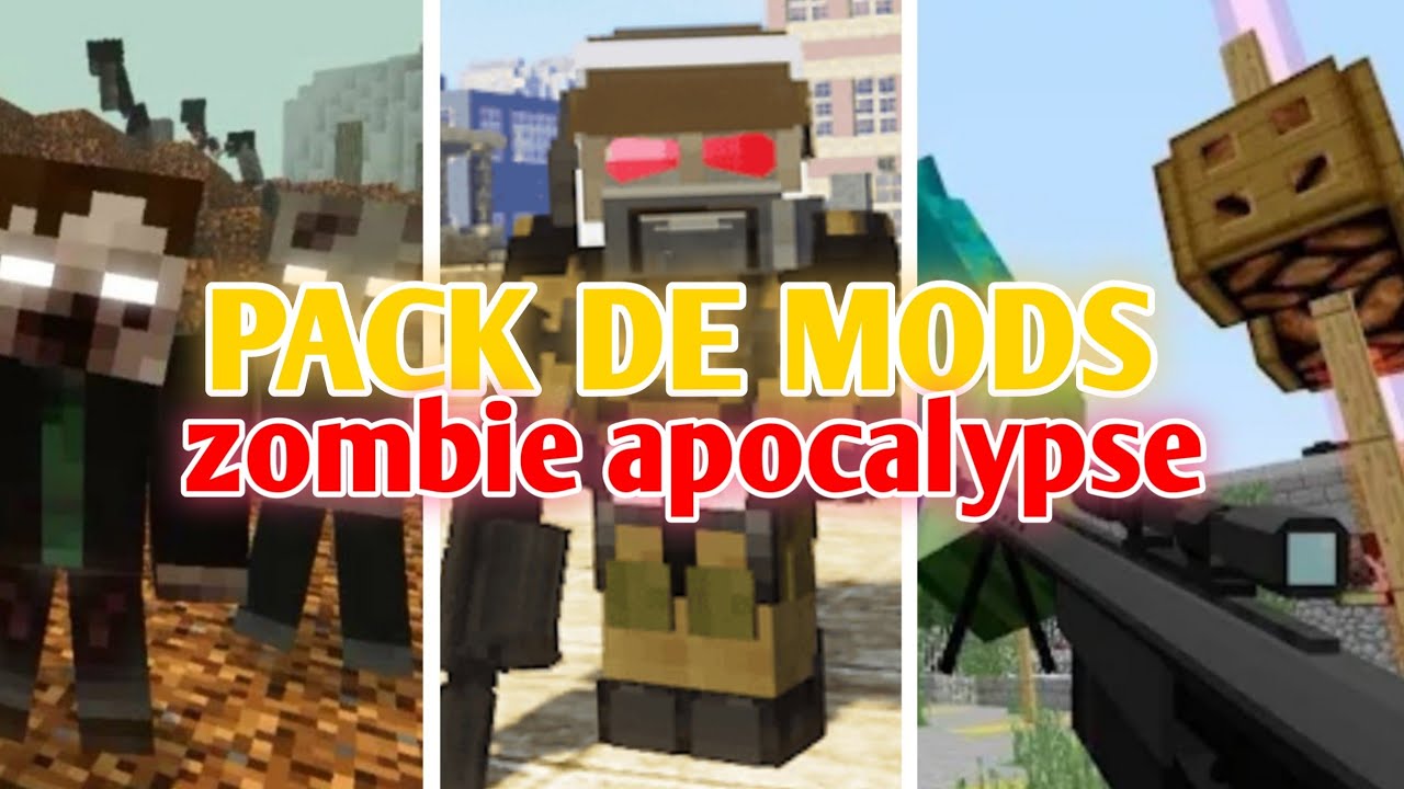 MODPACK DE APOCALYPSE ZOMBIE ACTUALIZADO para MINECRAFT Pe 1.20 bedrock ...