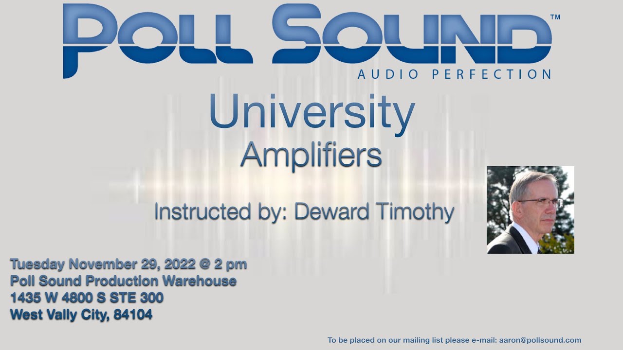 Poll Sound University - Amplifiers - YouTube