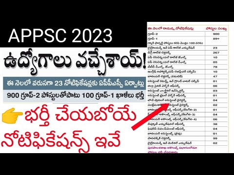 👉 APPSC group 1,group 2 notification relesed 2023 - YouTube