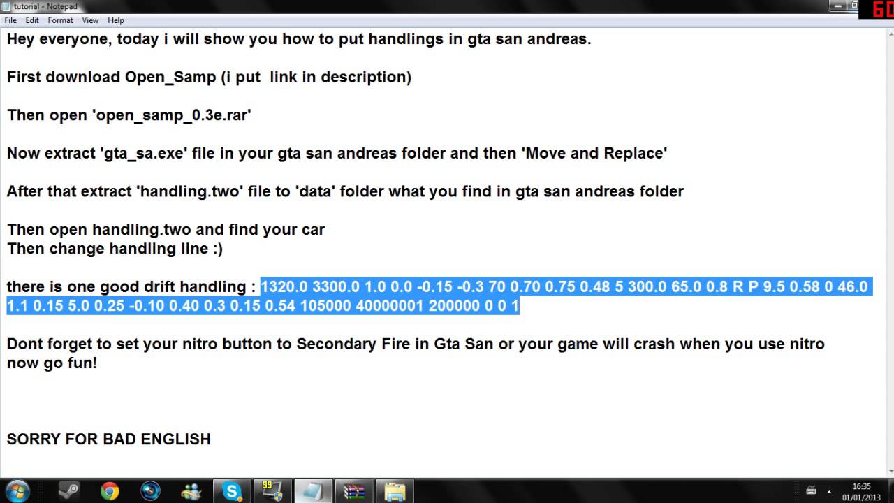 Handling Lines On SAMP 0.3e [HOW TO OPEN SAMP] - YouTube