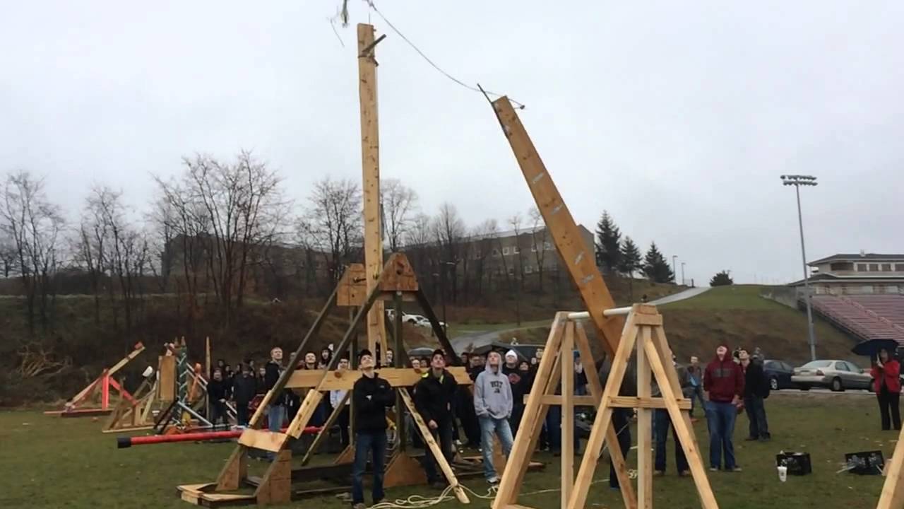 Rickity Pumpkin Trebuchet Launch in Slow Motion - YouTube