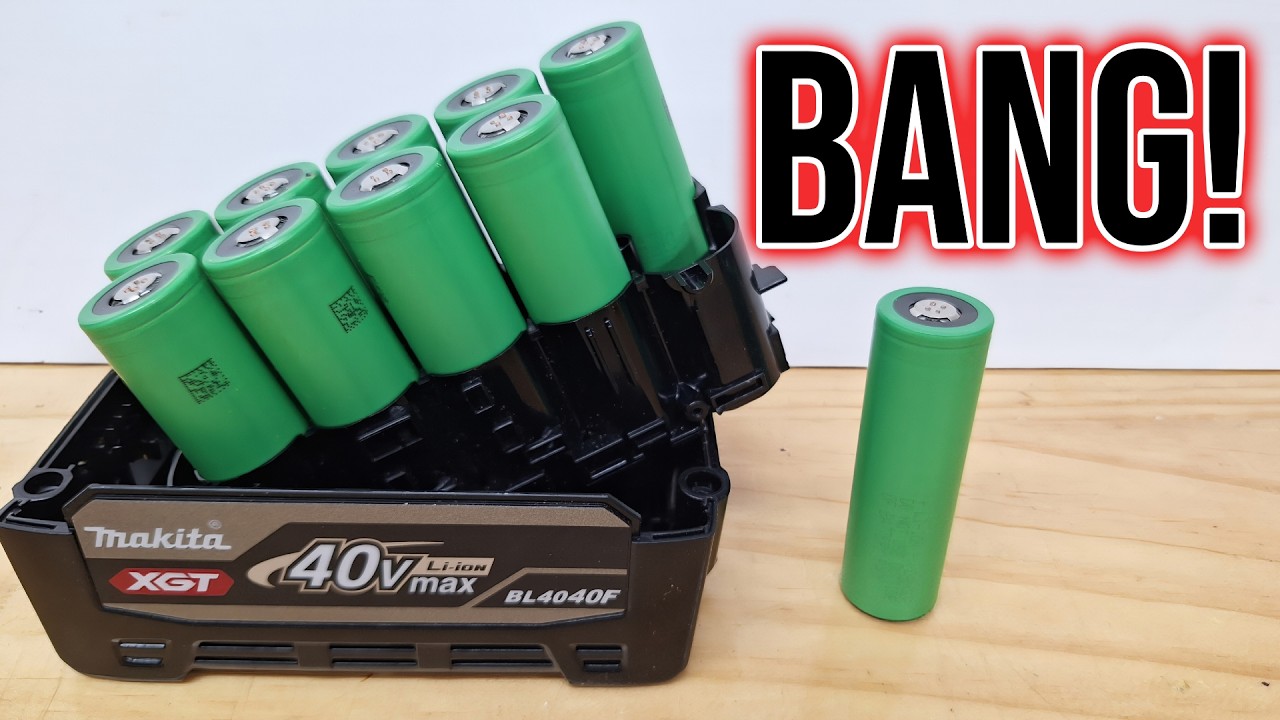 Cutting Open Makita Battery Cells to Prove they use Tabless Cells. Yes ...