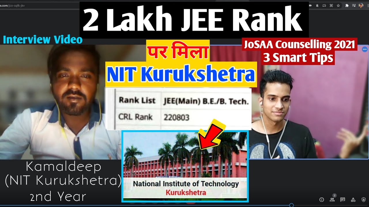 How to get NIT at 2 lakh rank in JEE Mains 2021 through JoSAA ...