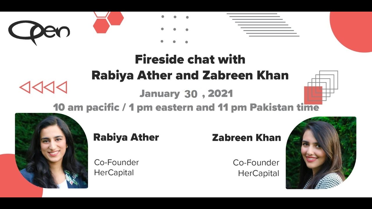 Fireside Chat with Rabiya Ather and Zabreen Khan - Founders of ...