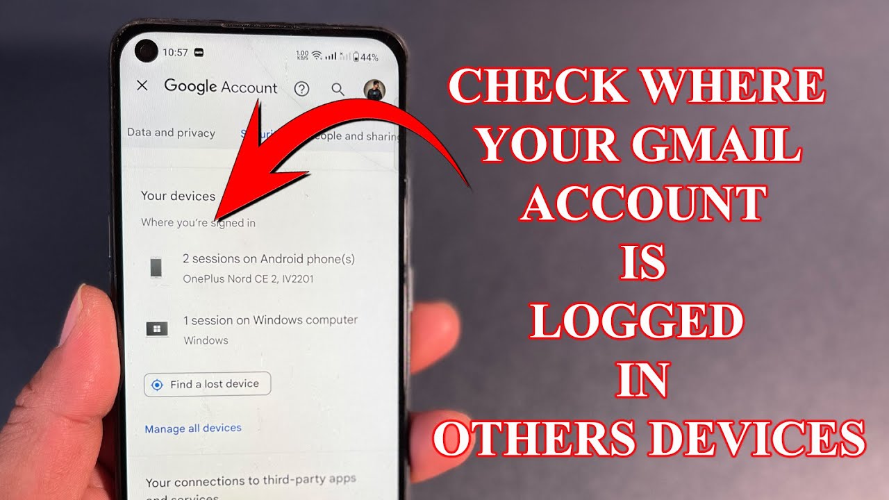 How to check where your Gmail account is logged in others devices - YouTube