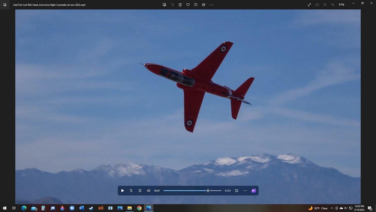 Elad Fish Carf BAE Hawk 2nd turbine flight Coachella Jet Jam 2023 - YouTube