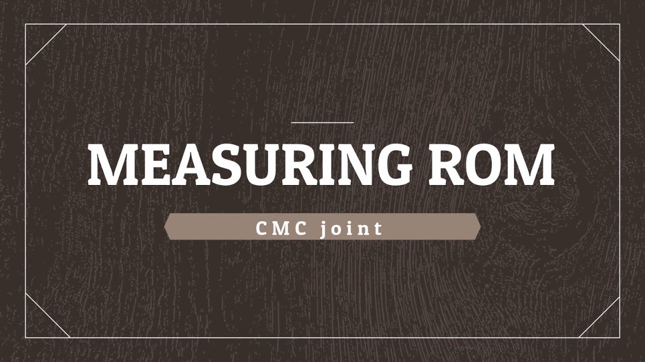 CMC Goniometer Measurement + Leg Length Discrepancy - YouTube